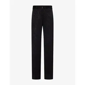 Dries Van Noten Presta Straight-leg Wool Trousers - Black
