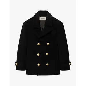 Zadig&Voltaire Mollysa Wide-collar Wool-blend Peacoat