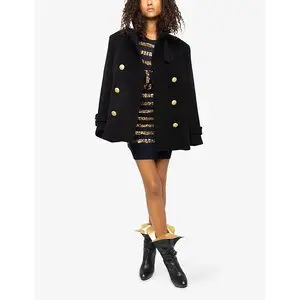 Zadig&Voltaire Mollysa Wide-collar Wool-blend Peacoat
