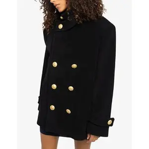 Zadig&Voltaire Mollysa Wide-collar Wool-blend Peacoat