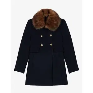 Maje Collared Button-down Wool-blend Coat