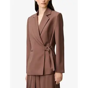 Claudie Pierlot D-ring Notch-lapel Woven Jacket