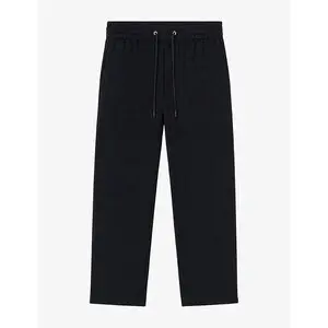 The Kooples Drawstring Straight-leg Stretch Wool-blend Trousers