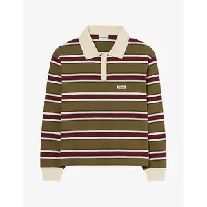 Claudie Pierlot Striped Relaxed-fit Cotton Polo Shirt - Multicolored