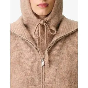 Claudie Pierlot Ribbed Wool-blend Balaclava