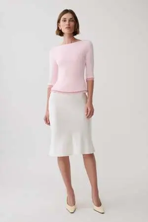 Meshki Althea Lace Trimmed Top - Pink