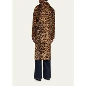 NILI LOTAN Davelle -print Lamb Shearling Coat