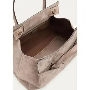 TOD'S Small Suede Small Shopper Tote Bag