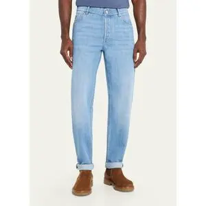 Brunello Cucinelli Traditional Cuffed Jeans - Light Blue