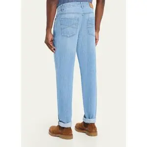 Brunello Cucinelli Traditional Cuffed Jeans - Light Blue