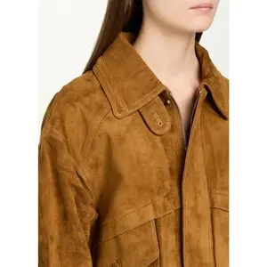 AEXAE Lambskin Suede Oversized Jacket