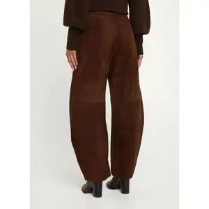 AEXAE Suede Barrel-leg Pants