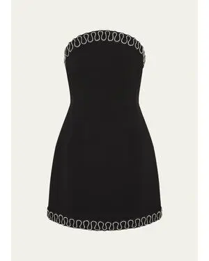 Rebecca Vallance Nyx Bonded Crepe Strapless Mini Dress
