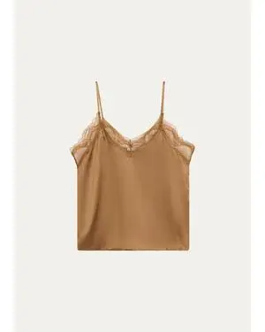 AEXAE Silk Lace Tank Top