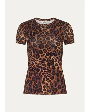 L'Agence Ressi -print T-shirt - Leopard