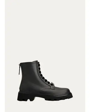 ROGER VIVIER Viv Rangers Truck Charms 20mm Leather Booties - Nero