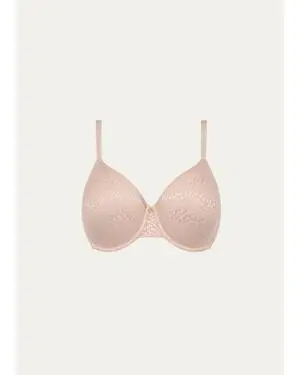 Chantelle Magique Minimize Lace-trim Satin Bra - Rose