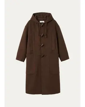 Officine Générale Wool Hooded Longline Coat
