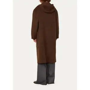 Officine Générale Wool Hooded Longline Coat