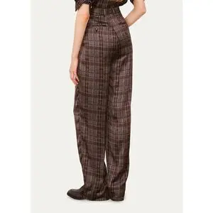 Officine Générale Checked Wide-leg Pants