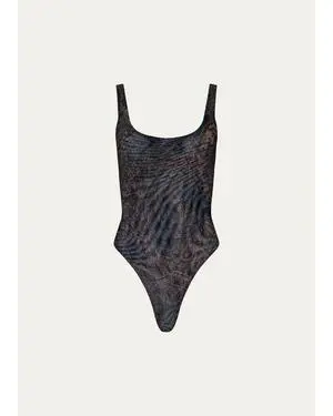 L'Agence Kalea Scoop-neck Bodysuit - Midnight