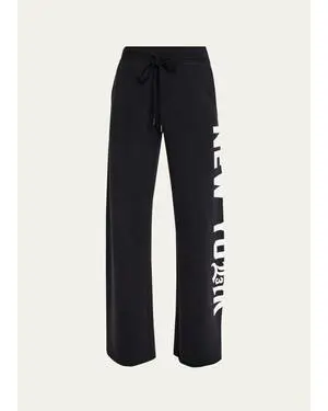 R13 New York Printed Cotton Sweatpants