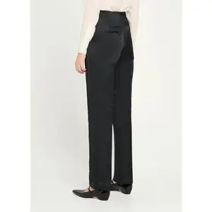 Prabal Gurung Carrot Pleated Satin Tapered-leg Trousers