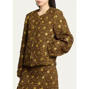 Dries Van Noten Floral Cloqué Jacquard Jacket