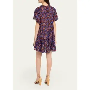 Ulla Johnson Ryla Floral Silk Chiffon Mini Dress
