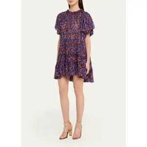 Ulla Johnson Ryla Floral Silk Chiffon Mini Dress