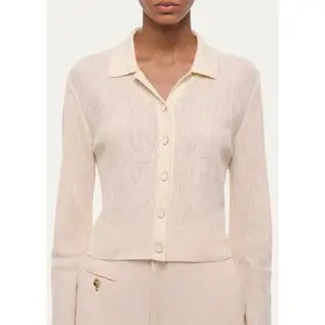 Helmut Lang Raw Edge Linen-blend Knit Cardigan - Ivory