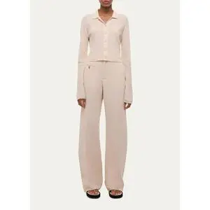 Helmut Lang Raw Edge Linen-blend Knit Cardigan - Ivory