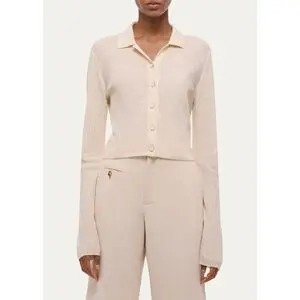Helmut Lang Raw Edge Linen-blend Knit Cardigan - Ivory