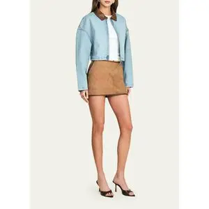 SEROYA Coop Cropped Denim Jacket