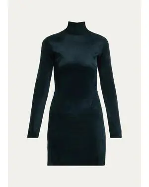 Alaïa Chenille Long-sleeve Mini Dress
