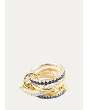 SPINELLI KILCOLLIN Custom 5-band Ring With Diamonds And Sapphires