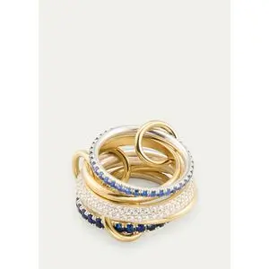 SPINELLI KILCOLLIN Custom 5-band Ring With Diamonds And Sapphires