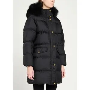 Moncler Aphroties Shearling Trimmed Hooded Long Down Parka