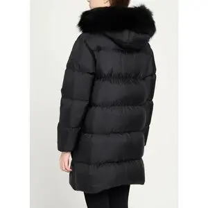 Moncler Aphroties Shearling Trimmed Hooded Long Down Parka