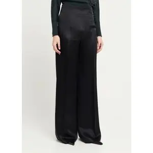 Akris High-rise Silk Satin Wide-leg Trousers