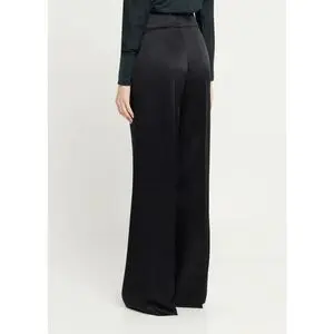 Akris High-rise Silk Satin Wide-leg Trousers
