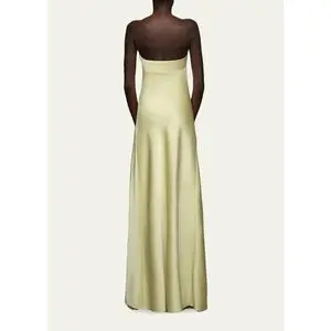 ET OCHS Vernon Strapless Draped Side-slit Gown