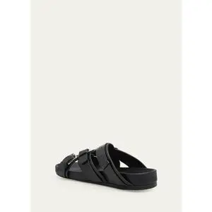 Loewe Type Fussbett Leather Slide Sandals