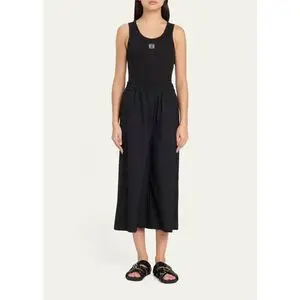 Loewe Type Fussbett Leather Slide Sandals