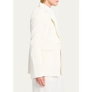 TWP Her Fit Blazer In Coated Viscose Linen