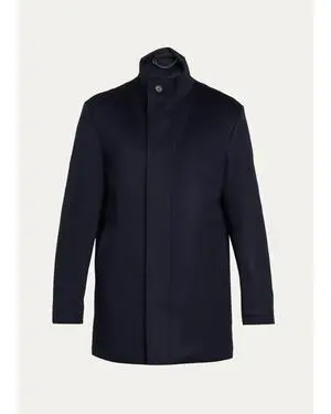Cesare Attolini Cashmere Stand-collar Car Coat