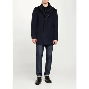 Cesare Attolini Cashmere Stand-collar Car Coat