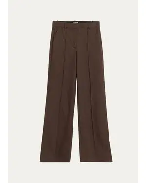 A.L.C. Reid Pintucked Wool-blend Pants