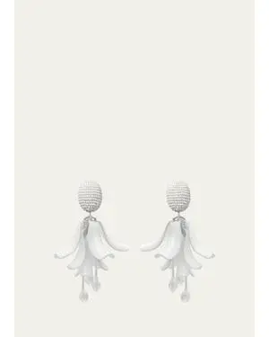 Oscar De La Renta Petal Dangle Earrings