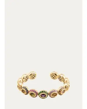 MELLERIO 18k Gold Baby Tutti Frutti Bracelet With Diamonds And Gemstones - Yellow